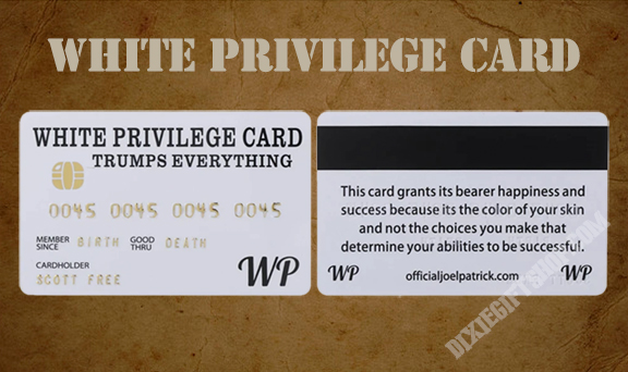 White Privilege Card Dixie Giftshop